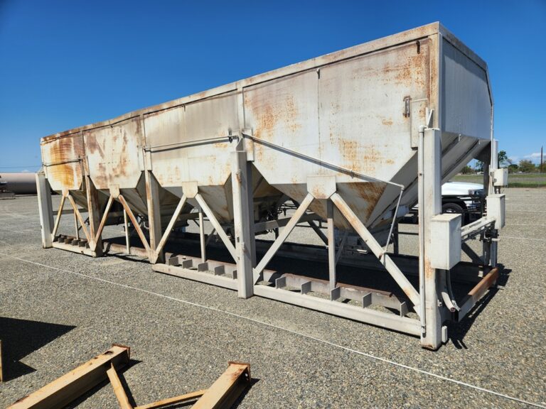 (4) - FOUR BIN COLD FEED HOPPERS - 8 1/2’ x 8’ hoppers with clam gate ...