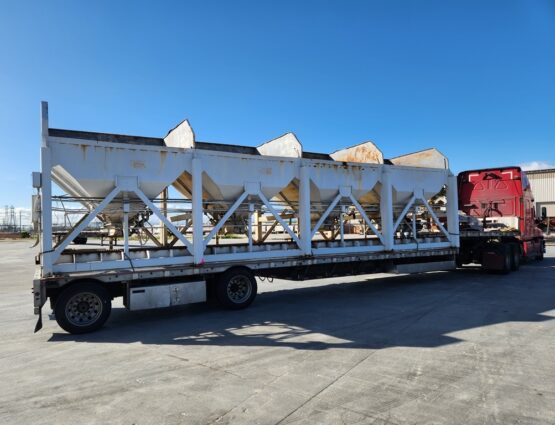 (4) - FOUR BIN COLD FEED HOPPERS - 8 1/2’ x 8’ hoppers with clam gate ...